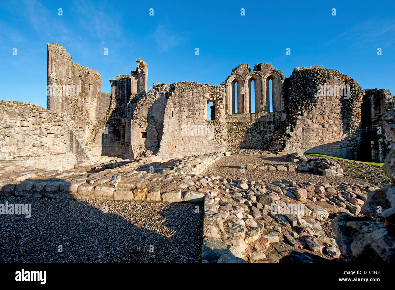 The impressive ruins of Kildrummy Castle near Alford, Aberdeenshire ...