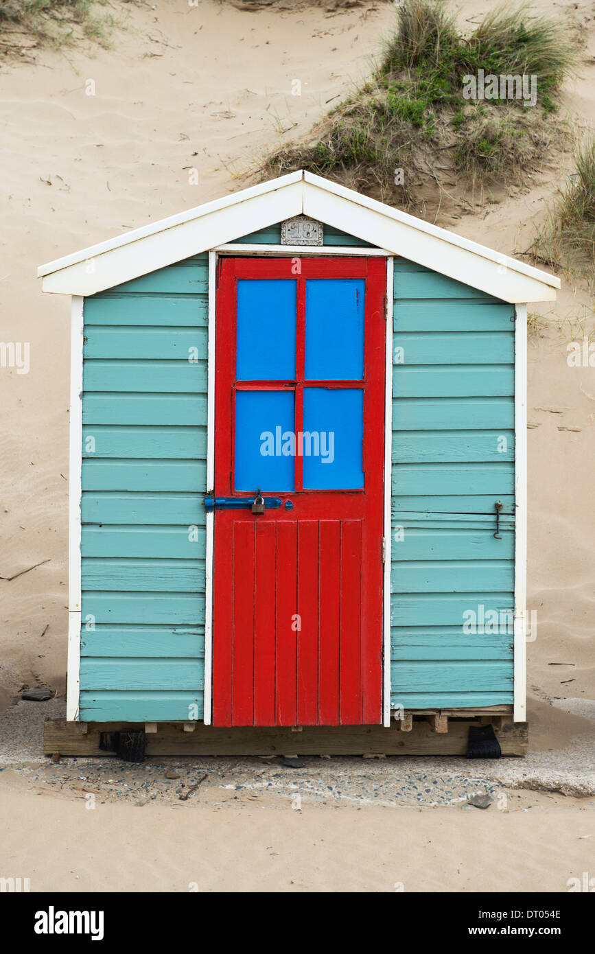 Beach Huts at Saunton Sands, Devon, UK Stock Photo - Alamy