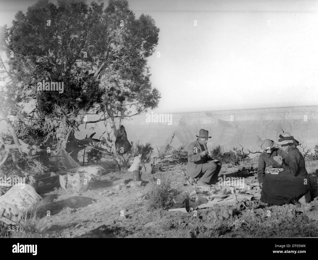 A group camping at Point Sublime on the North Rim of the Grand Canyon ...