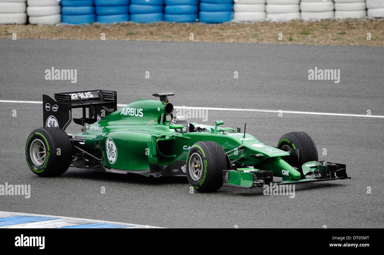 Kamui Kobayashi (JAP), Caterham CT05 during Formula One Tests, Jerez ... Kamui Kobayashi (JAP), Caterham CT05 during Formula One Tests, Jerez ...