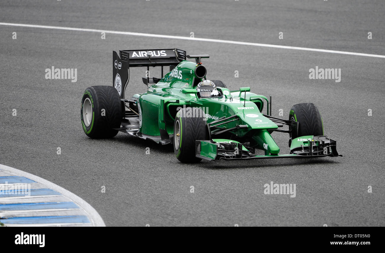Kamui Kobayashi (JAP), Caterham CT05 during Formula One Tests, Jerez ... Kamui Kobayashi (JAP), Caterham CT05 during Formula One Tests, Jerez ...