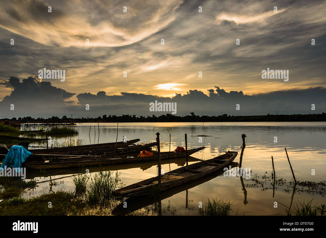 River and sky landscape in the countryside in Thailand Stock Photo - Alamy