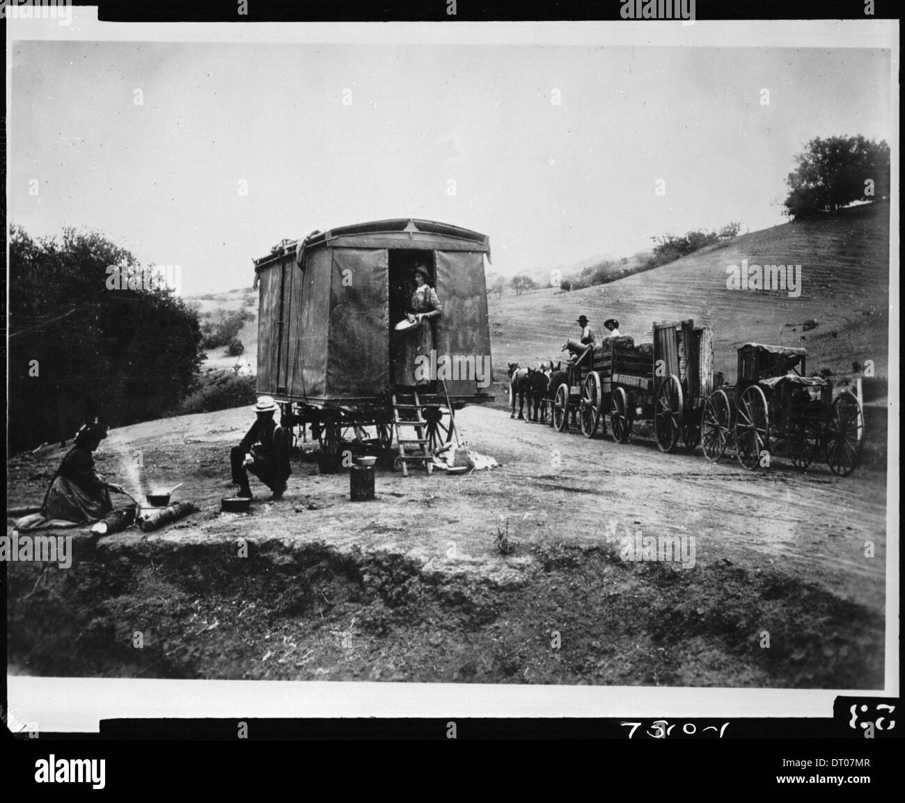 A photograph of Cahuenga Pass in Hollywood, taken in 1892. The image ...