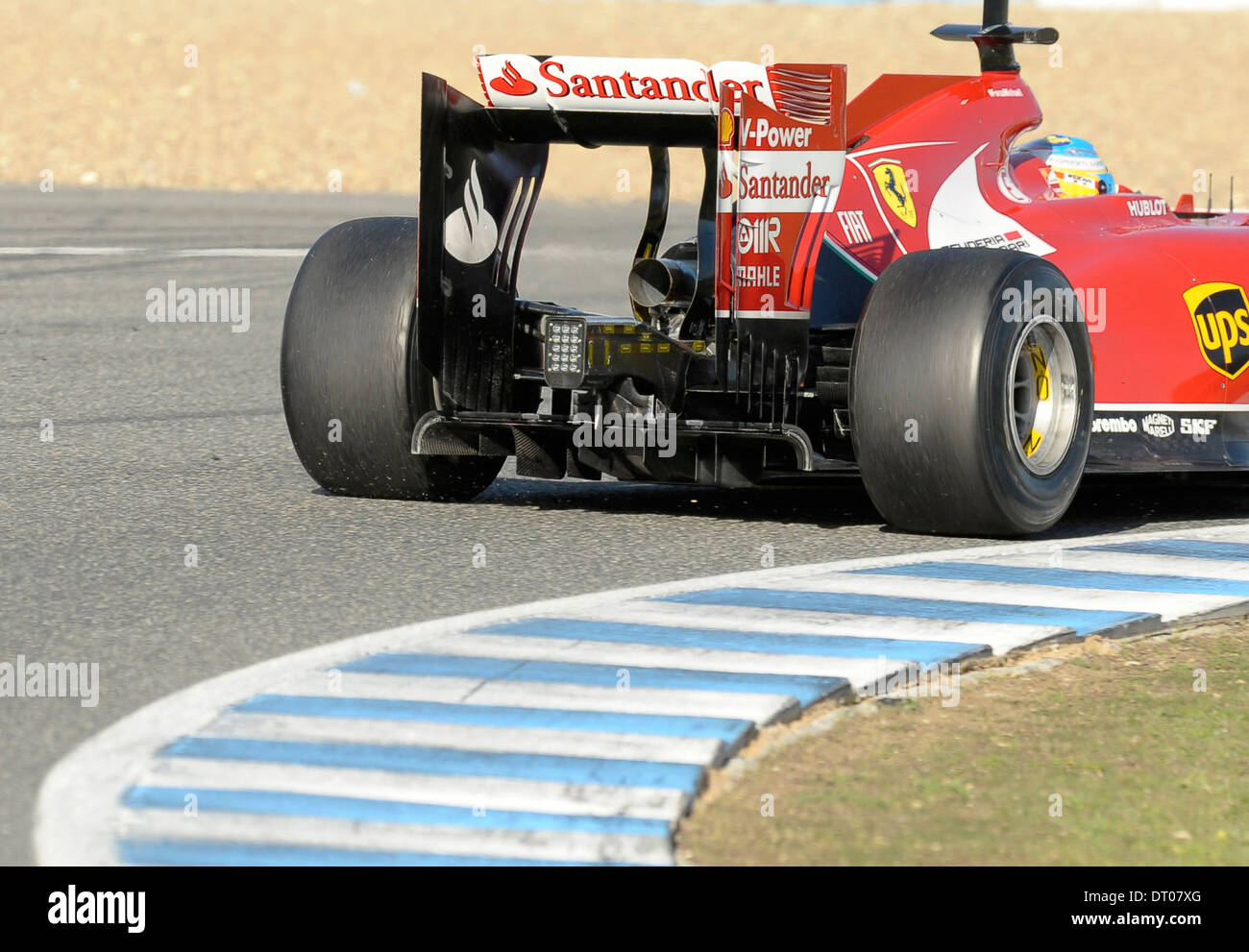 rear view of the Ferrari F14 T of Fernando Alonso (ESP) during Formula ...