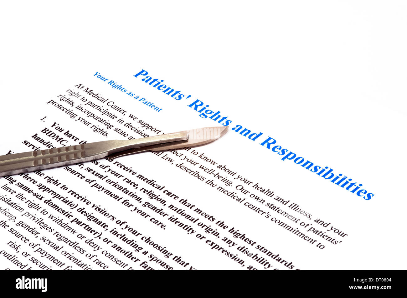 Patient rights and responsibilities hi-res stock photography and images ...