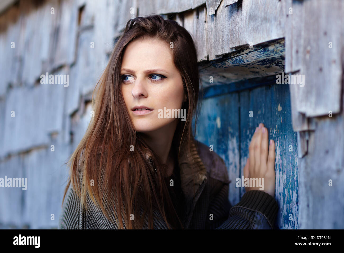 Woman being chased scared hi-res stock photography and images - Alamy