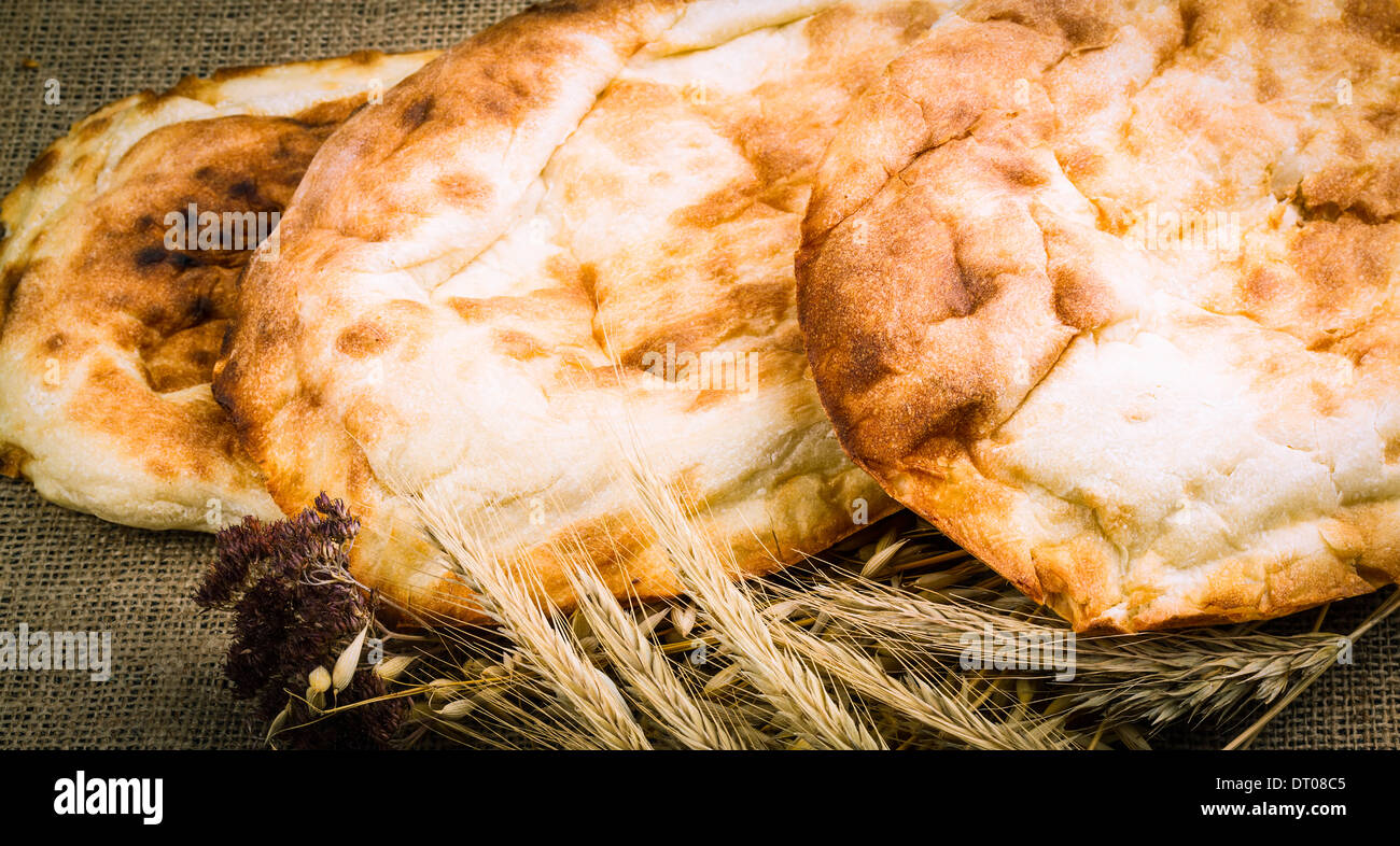 background from the fresh pita bread Stock Photo - Alamy