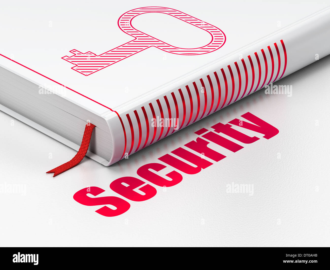 Protection concept: book Key, Security on white background Stock Photo ...