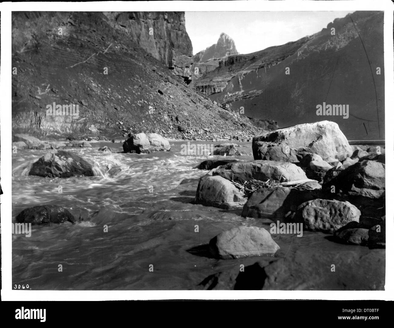 A view of the Colorado River from the Hance Trail at the Grand Canyon ...
