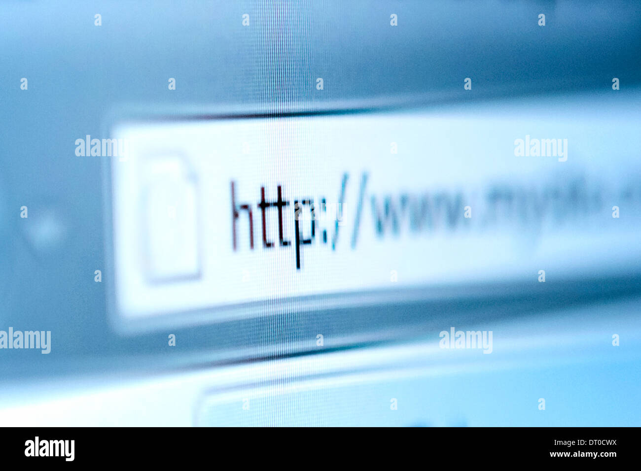 Browsing bar with text http - macro Stock Photo - Alamy