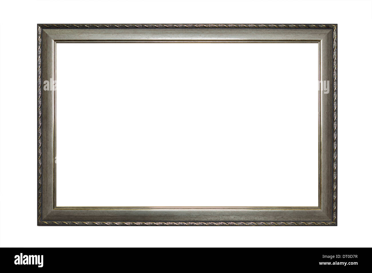 Frame of old-style baguette frame isolated on white Stock Photo - Alamy