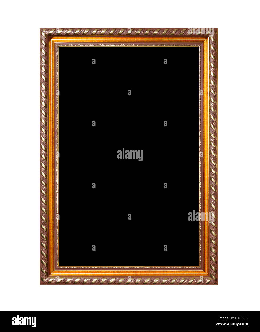 Frame of old-style baguette frame isolated on white Stock Photo - Alamy