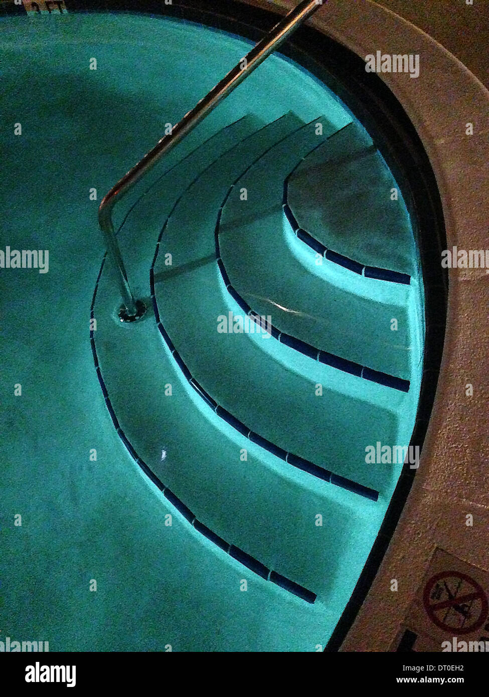 Swimming pool at night Stock Photo - Alamy