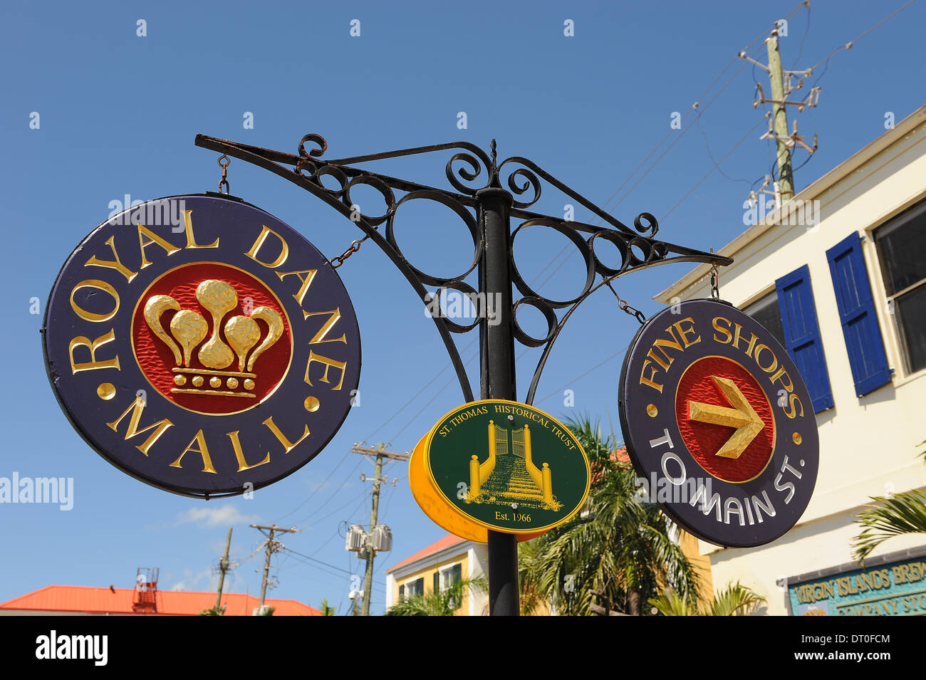 Street signs in St. Thomas, US Virgin Islands Stock Photo - Alamy