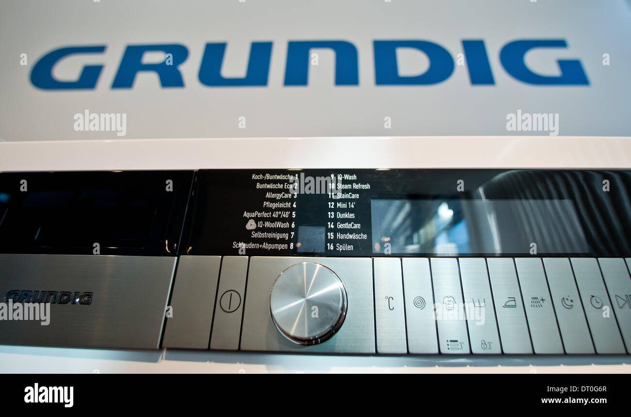 Nuremberg, Germany. 30th Jan, 2014. A washing machine at the ...