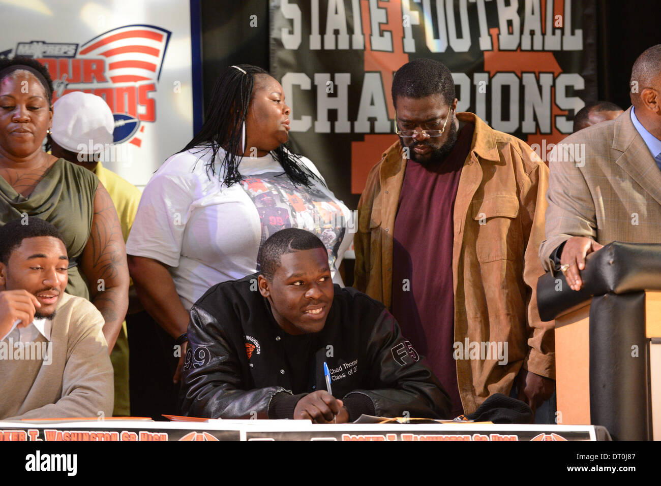 February 5, 2014: Chad Thomas from Booker T. Washington High School in ...