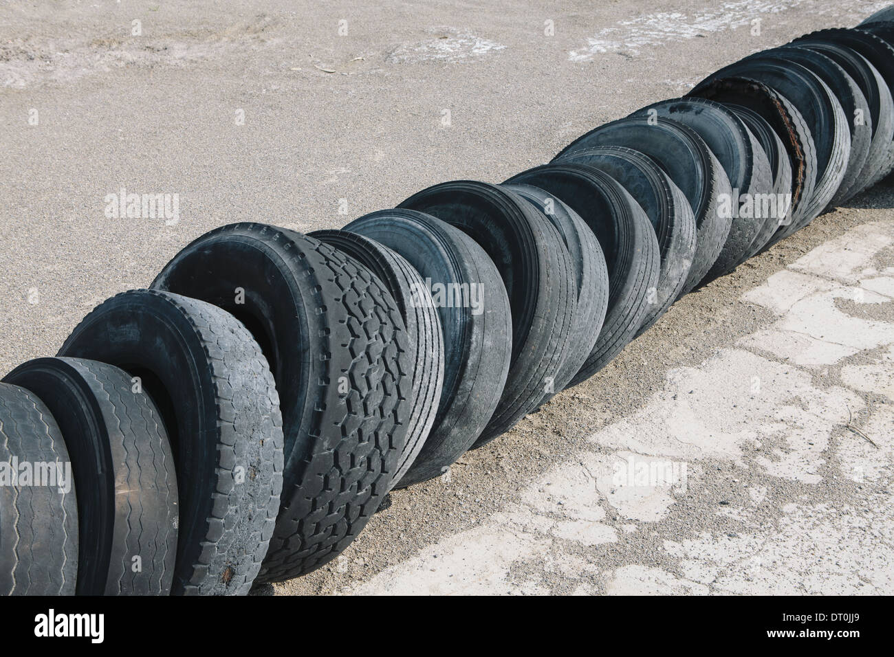Utah USA Row of discarded tires Stock Photo - Alamy