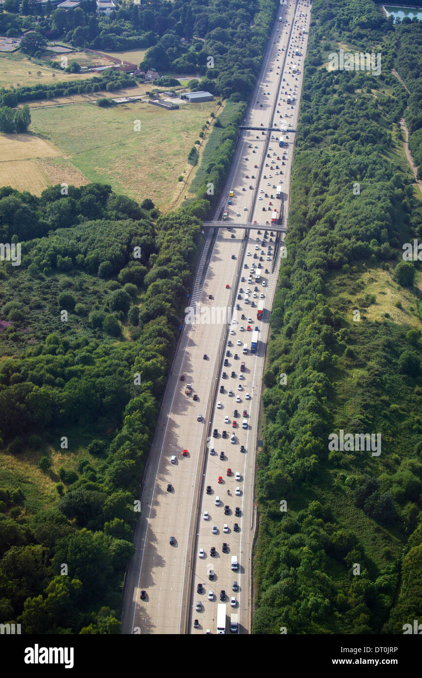 Aerial view of M25 Motorway Stock Photo - Alamy