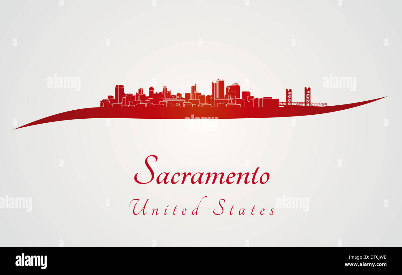 Sacramento california skyline silhouette hi-res stock photography and ...