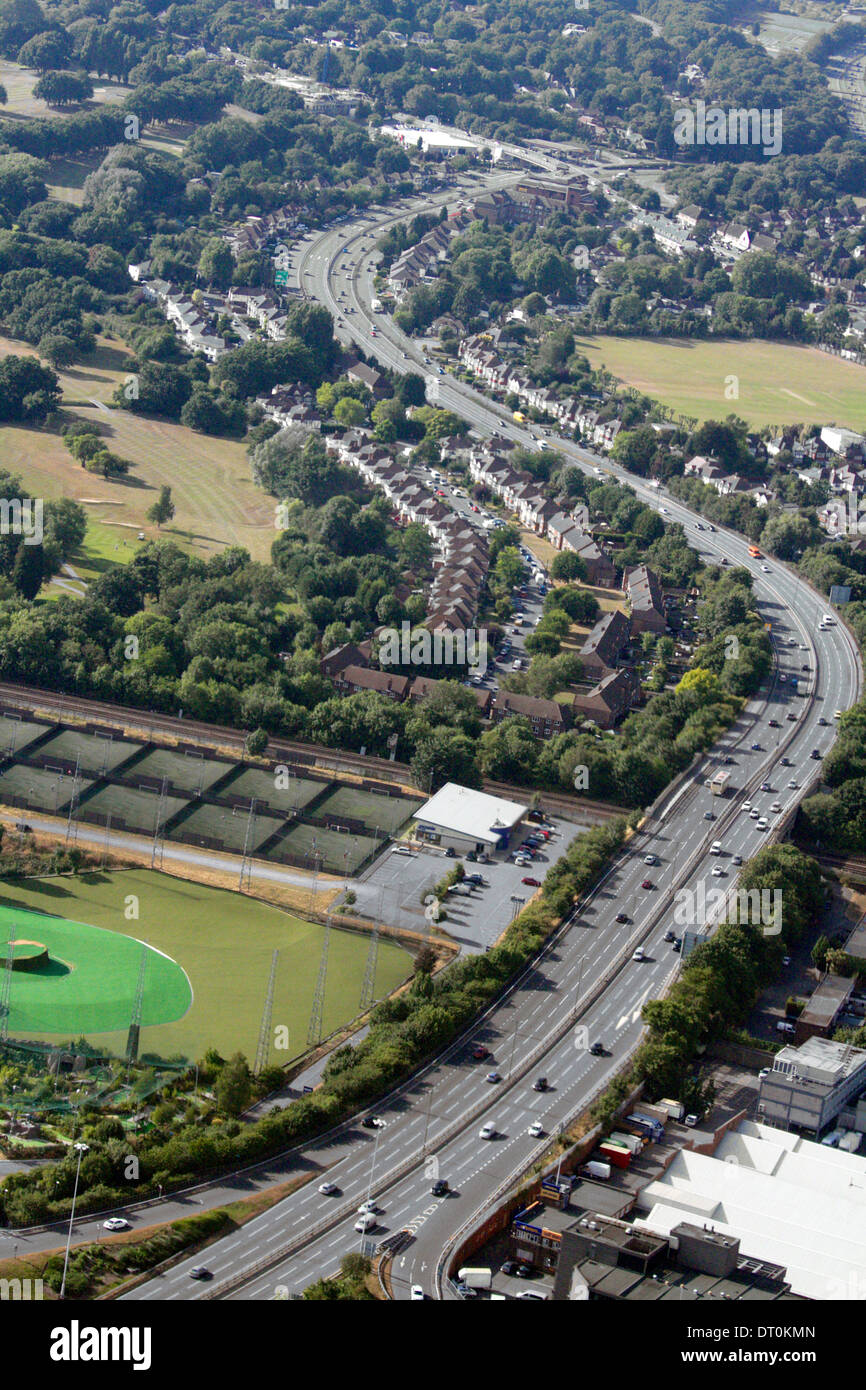 Aerial view of London - A3 Trunk road Stock Photo - Alamy