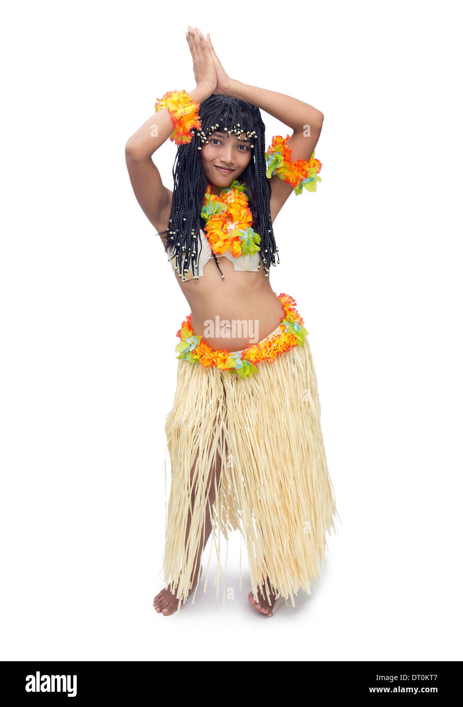 Hawaiian people young woman hula Cut Out Stock Images & Pictures - Alamy