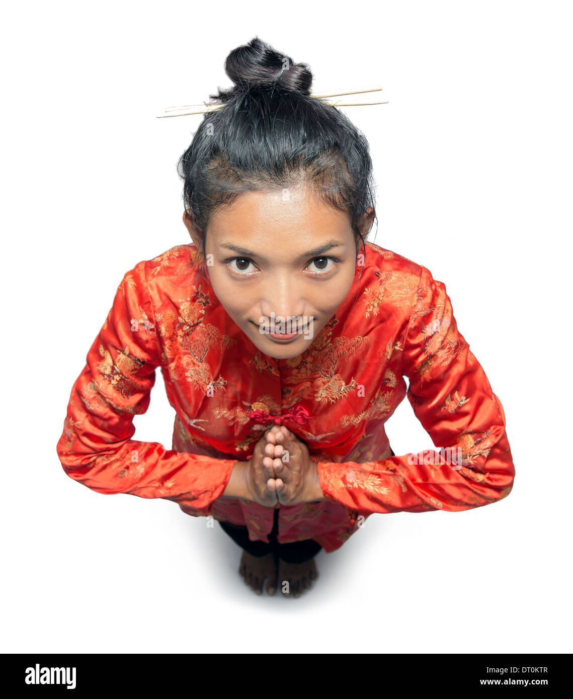 Chinese hairstyle woman Cut Out Stock Images & Pictures - Alamy