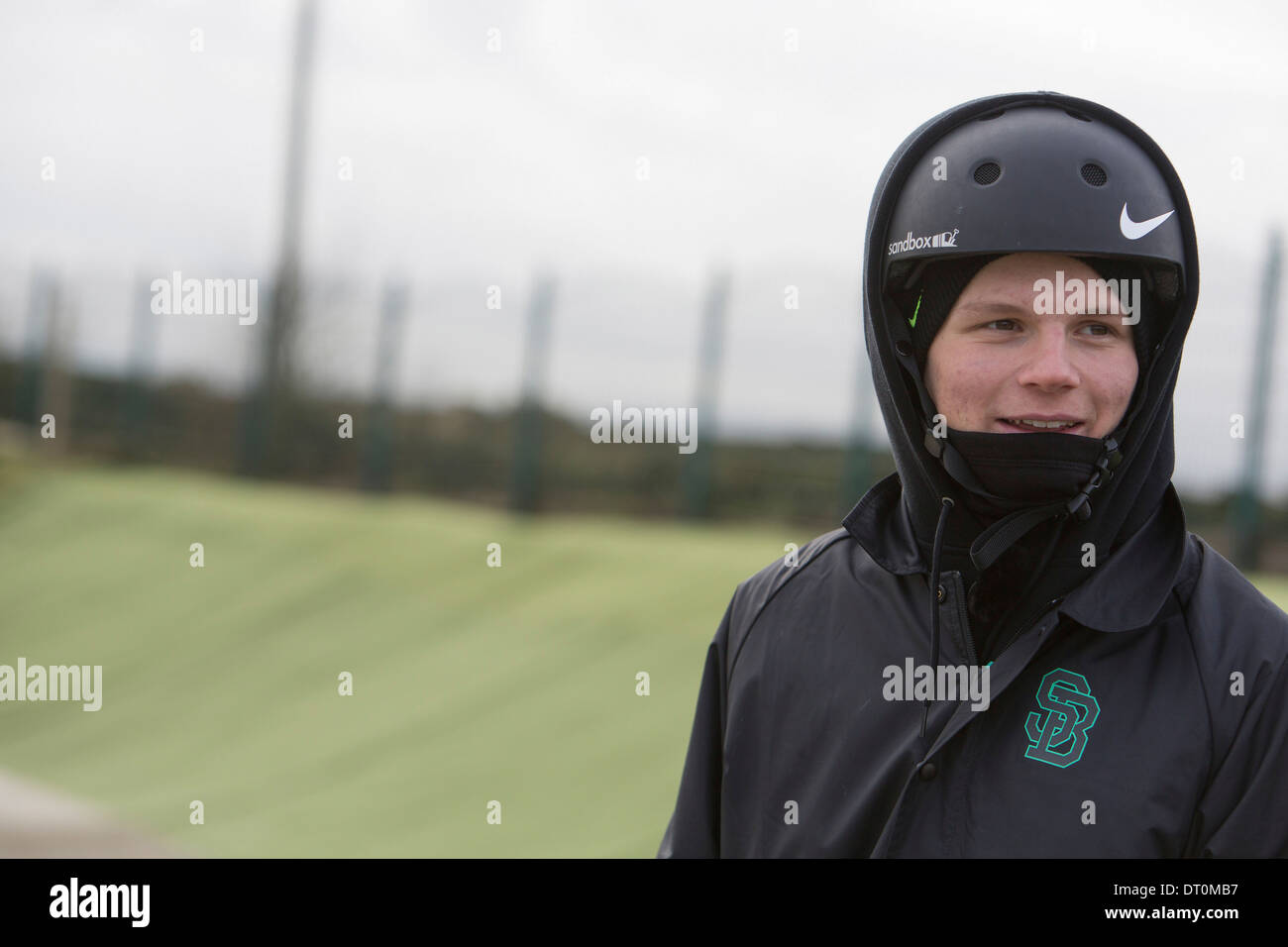 Portrait image of Jamie Nicholls shot at Halifax Ski Centre where Jamie ...