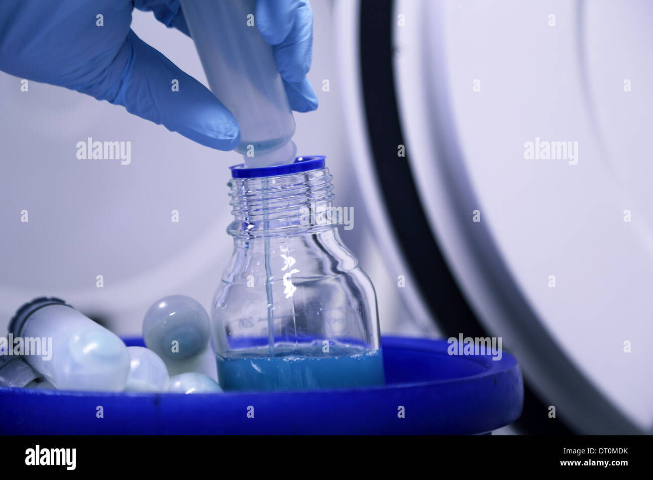 lab tools or work steps in a biological labor of research Stock Photo ...