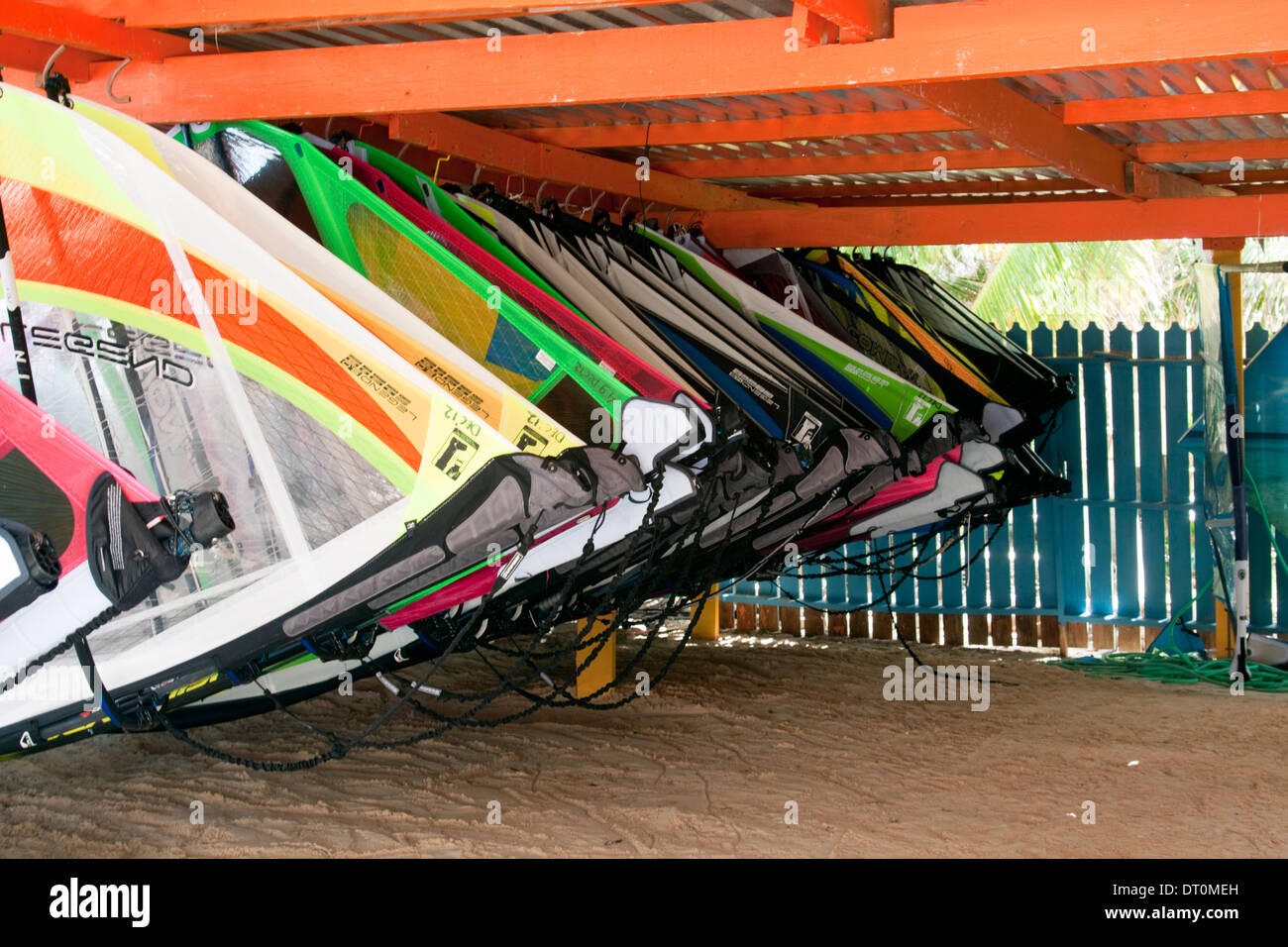 Windsurfing bonaire lac bay hi-res stock photography and images - Alamy