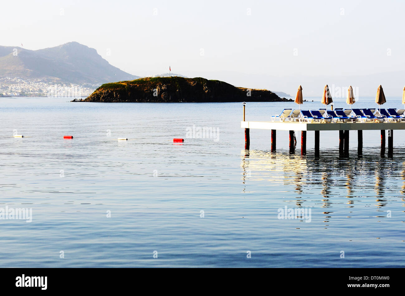 Beach on Turkish resort, Bodrum, Turkey Stock Photo - Alamy