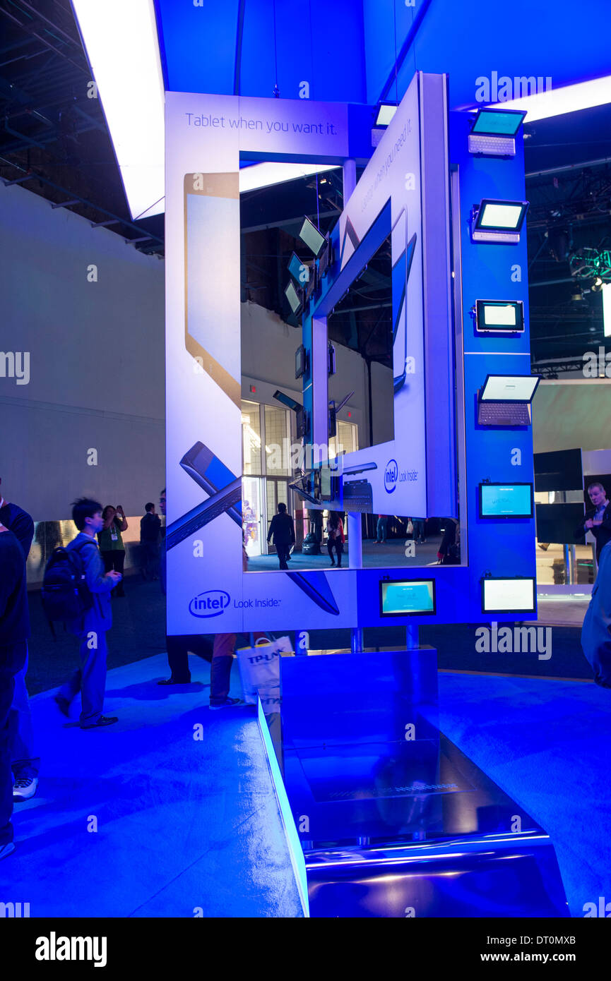 The Intel booth at the CES show held in Las Vegas Stock Photo - Alamy