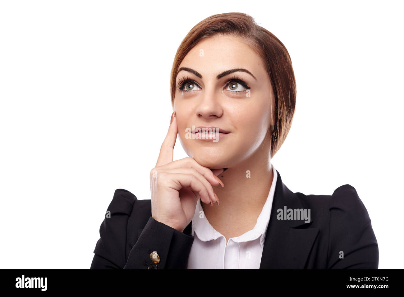 Portrait mindful business person thinking hi-res stock photography and ...