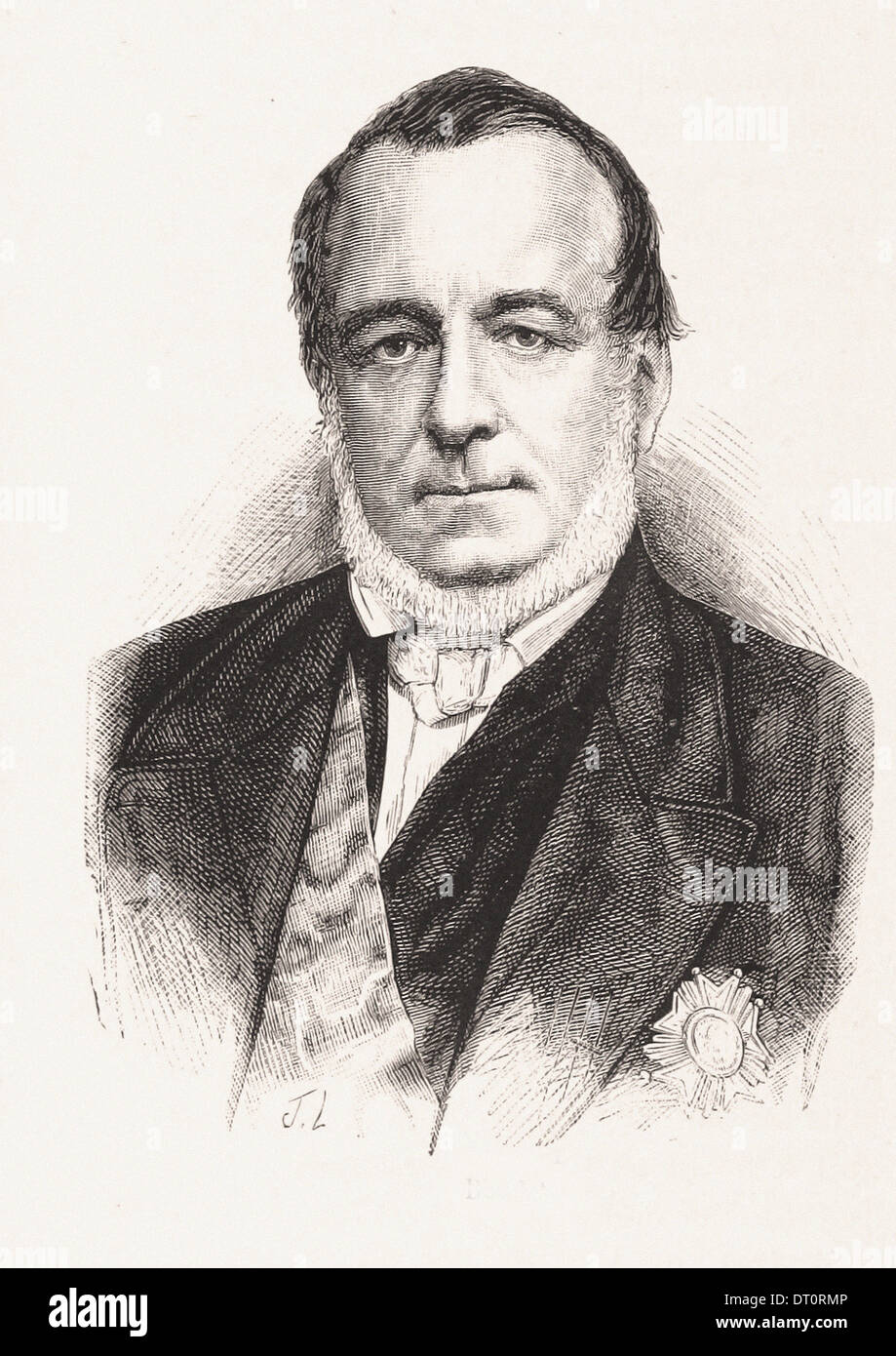 Portrait of Boudet - French engraving XIX th century Stock Photo - Alamy