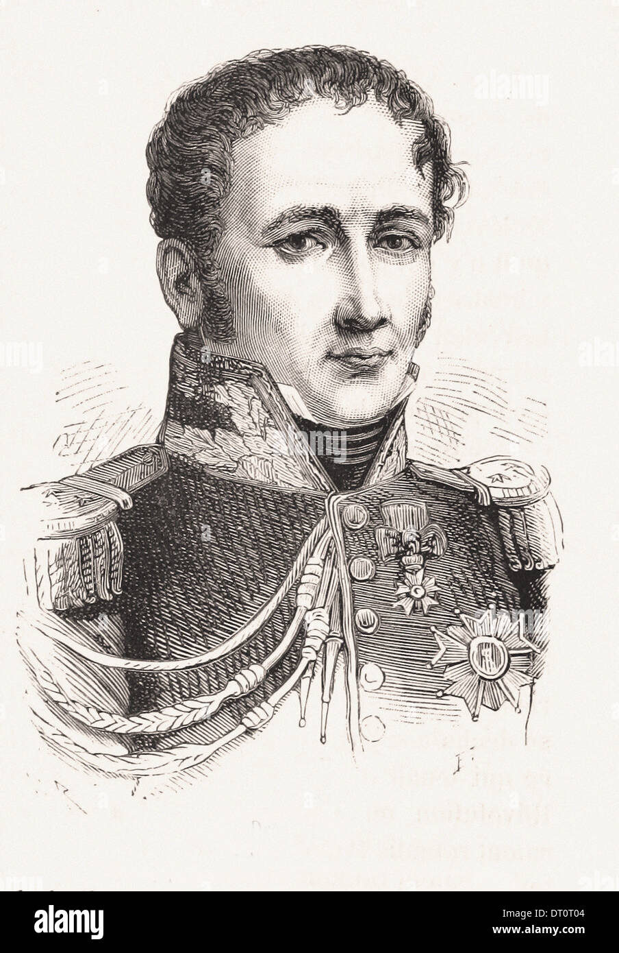 Portrait of Drouot - French engraving XIX th century Stock Photo - Alamy