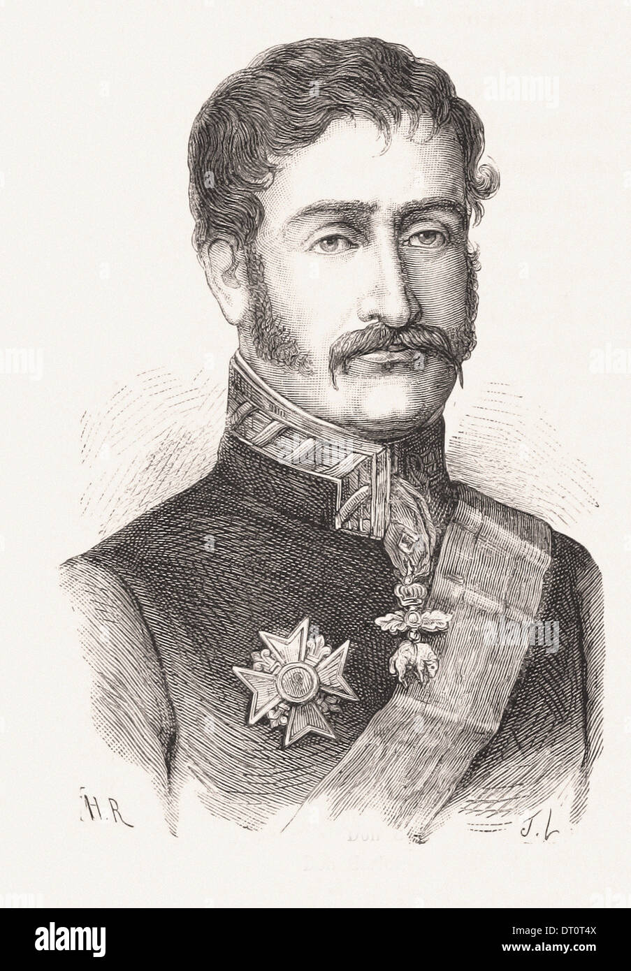 France portrait of don carlos french engraving xix th century hi-res ...