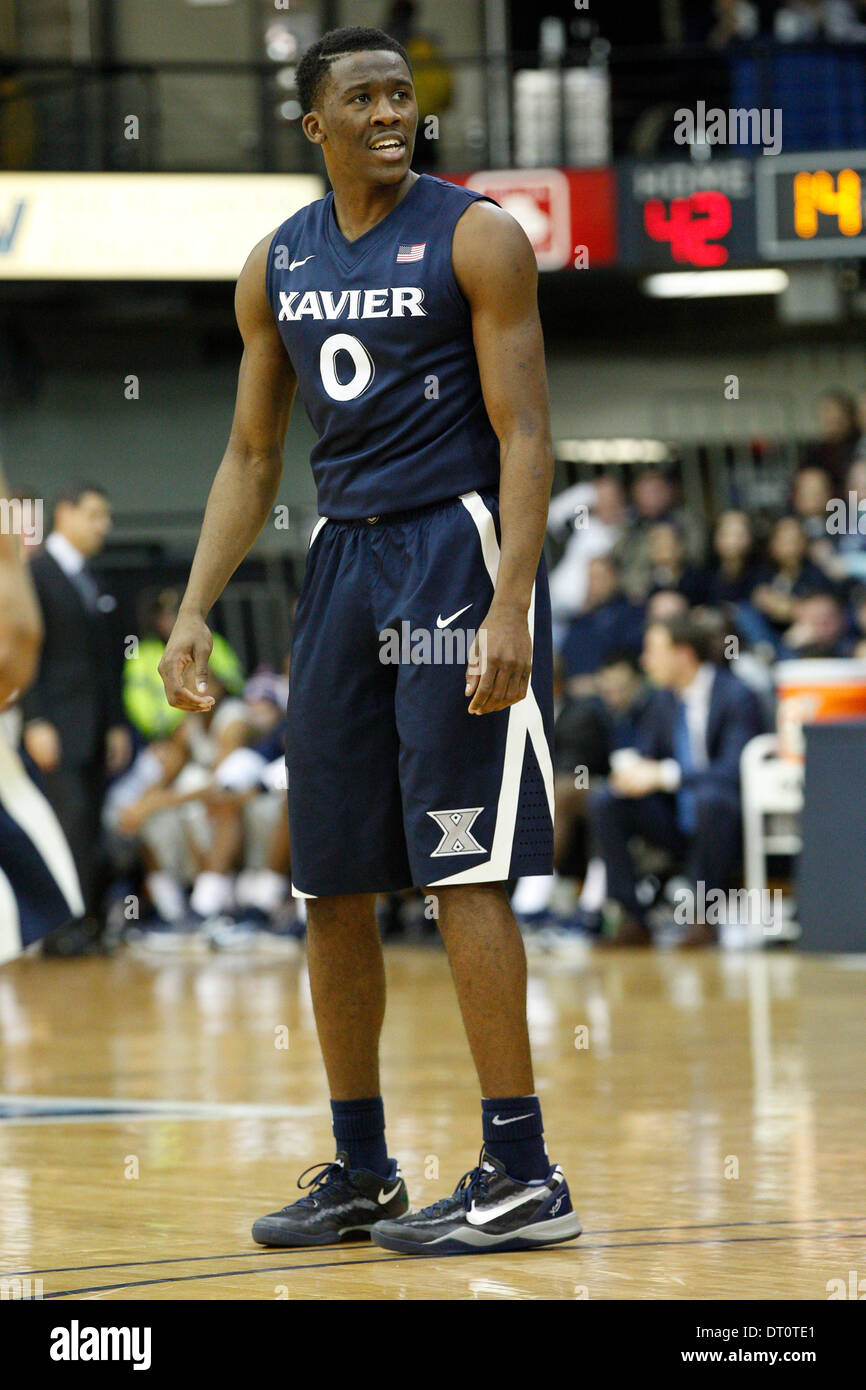 February 3, 2014: Xavier Musketeers guard Semaj Christon (0) reacts ...