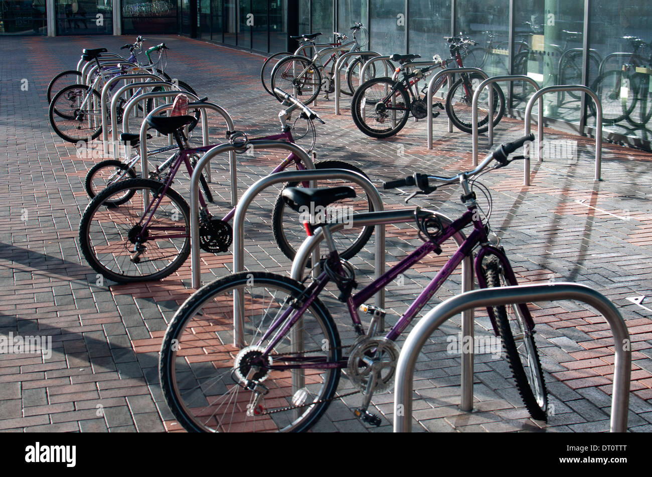Bicycle stands outside the Library of Birmingham, UK Stock Photo - Alamy