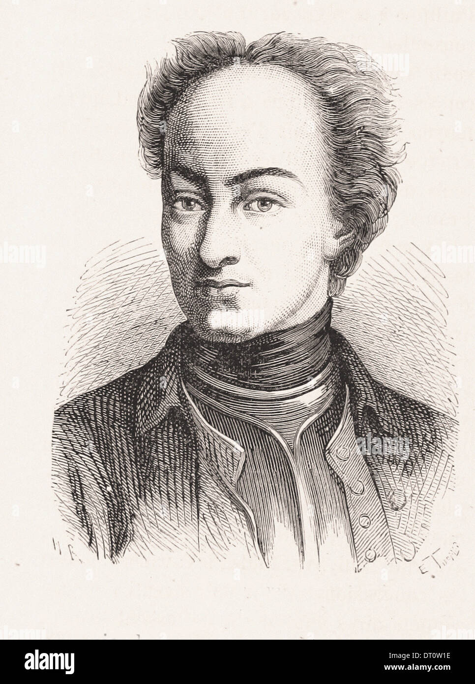 Portrait of Charles XII - French engraving XIX th century Stock Photo ...