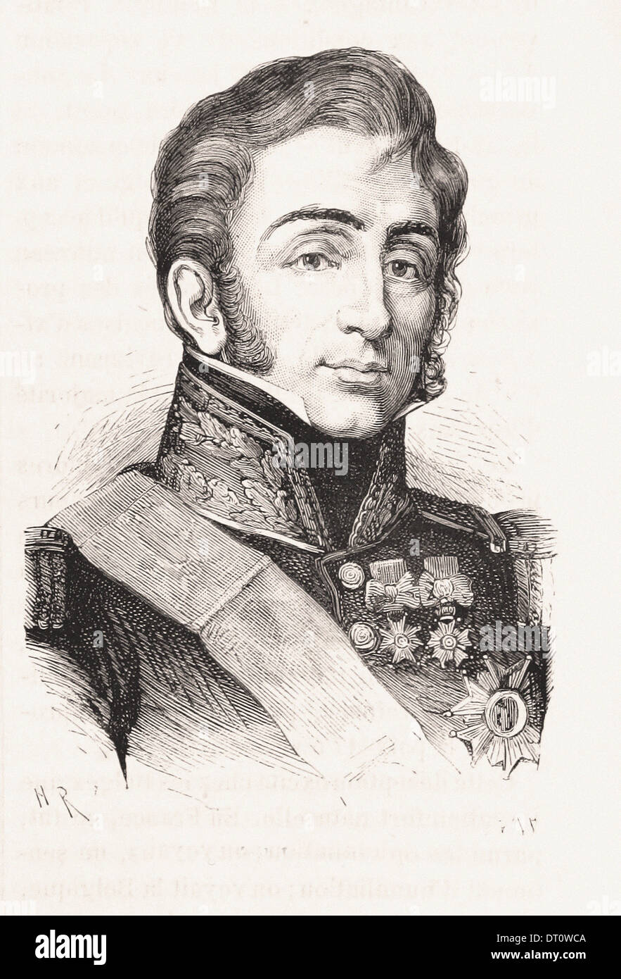 France portrait of general lamarque french engraving xix th century hi ...