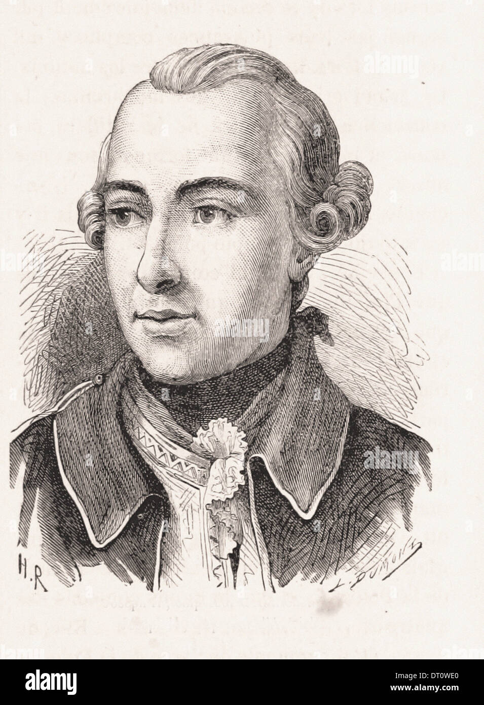 Portrait of Joseph II - French engraving XIX th century Stock Photo - Alamy