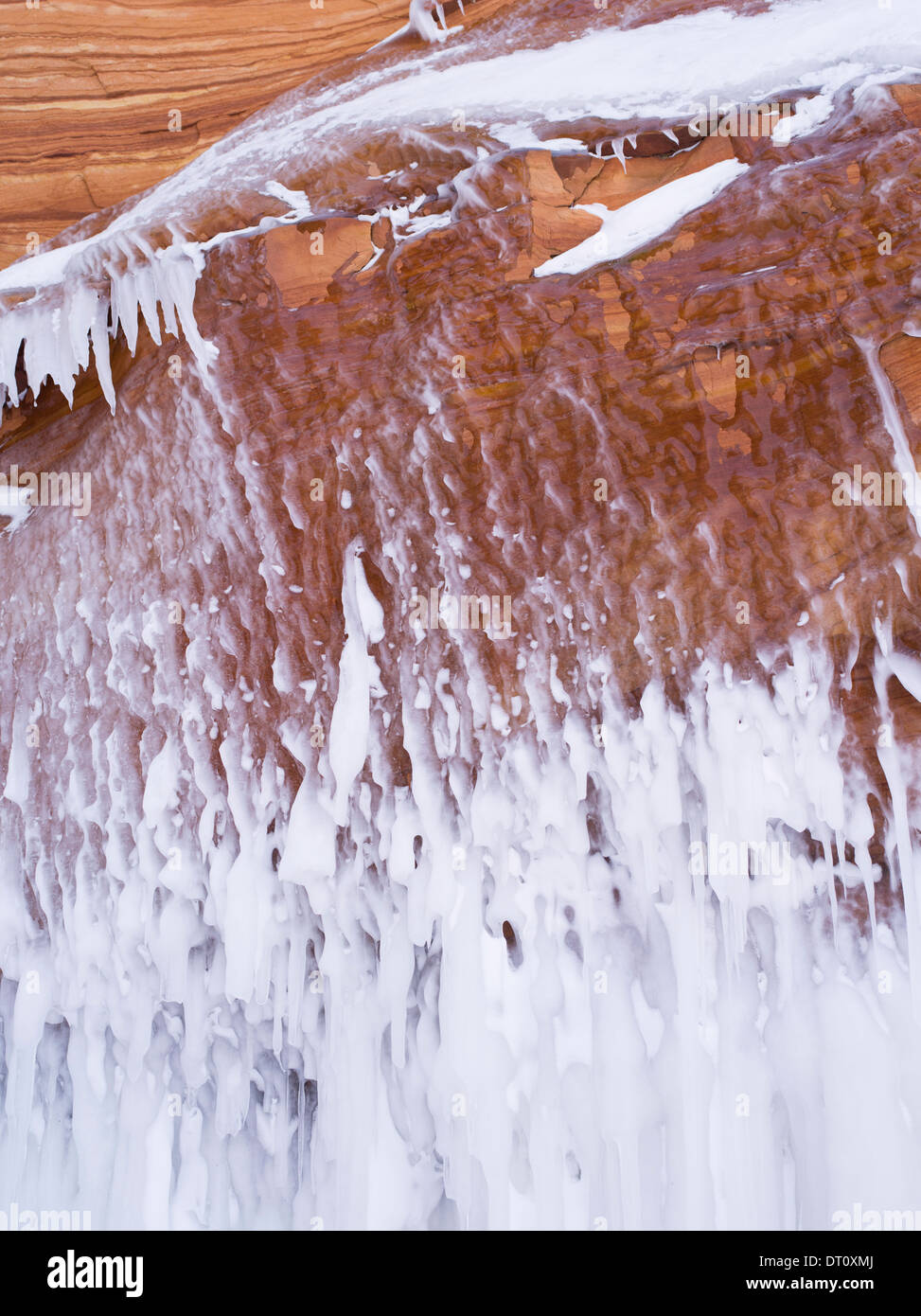 Color photograph, detail, of the Apostle Island Ice Caves, Makwike Bay ...