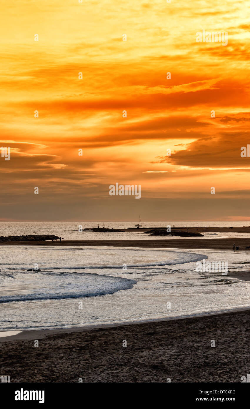 Beautiful sunset landscape over the ocean Stock Photo - Alamy