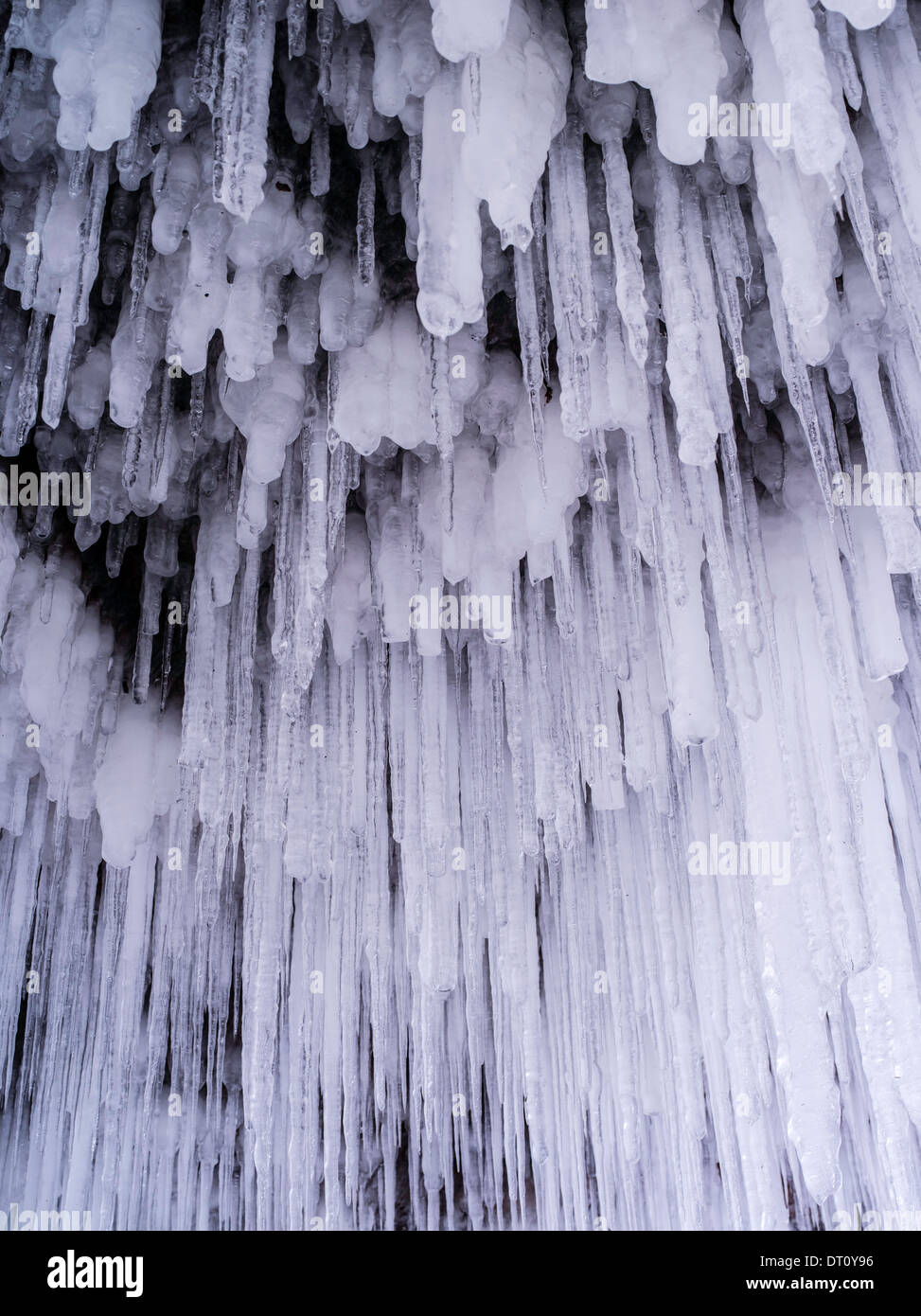 Color photograph, detail, of the Apostle Island Ice Caves, Makwike Bay ...