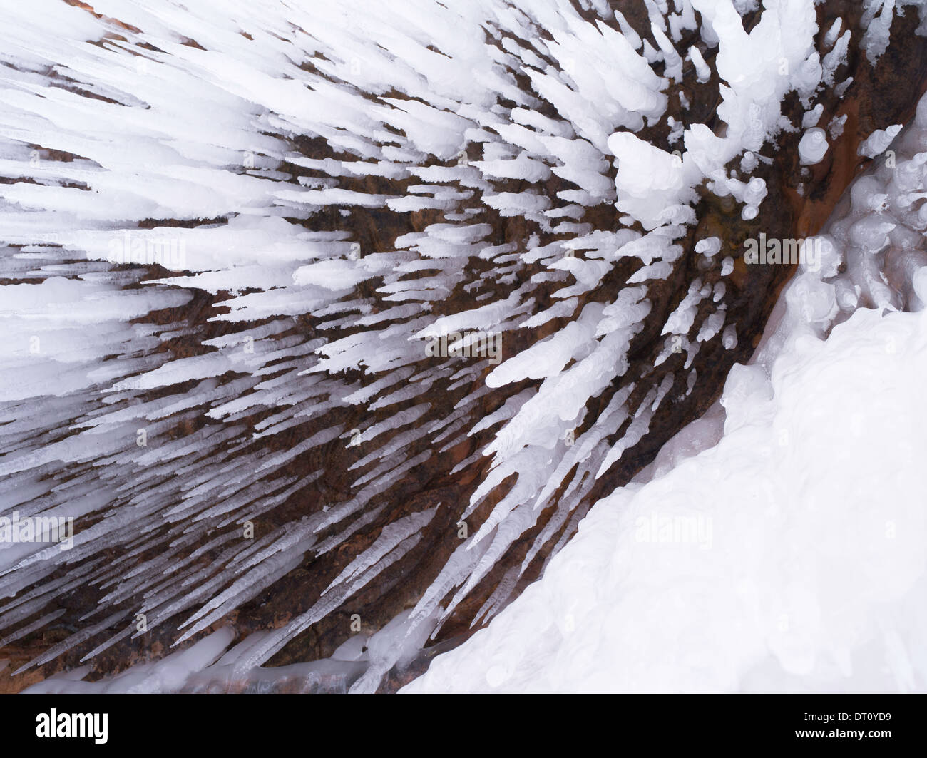 Color photograph, detail, of the Apostle Island Ice Caves, Makwike Bay ...