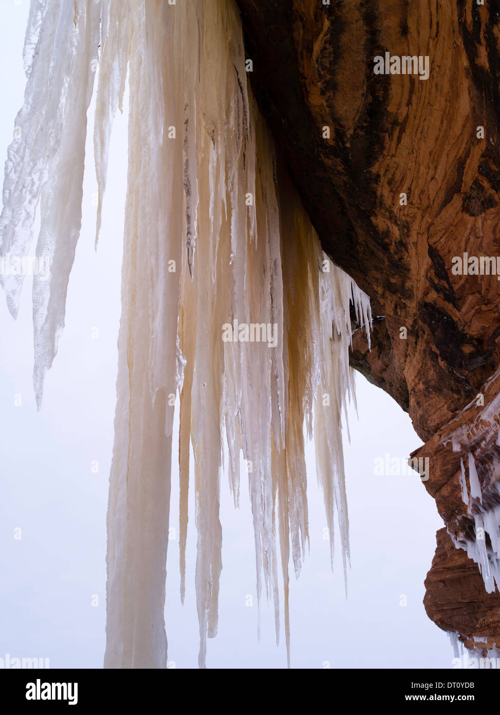Color photograph, detail, of the Apostle Island Ice Caves, Makwike Bay ...
