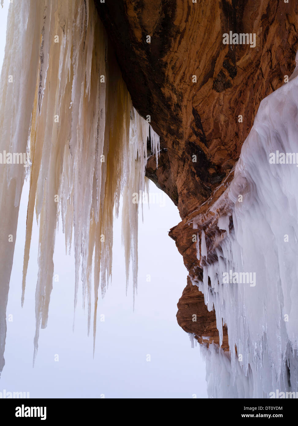 Color photograph, detail, of the Apostle Island Ice Caves, Makwike Bay ...