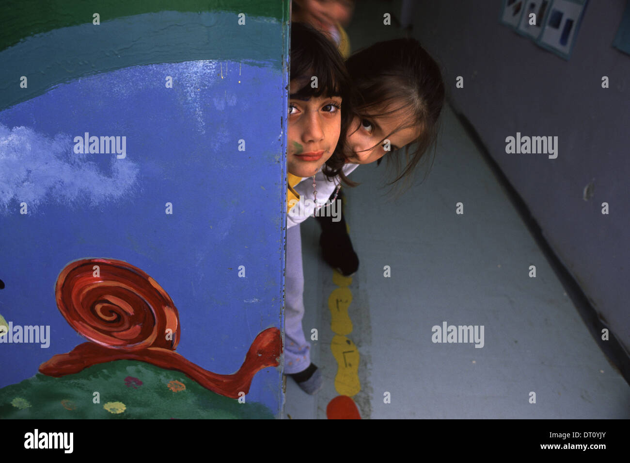 Young Israeli Jewish and Arab schoolgirls in "Hand in Hand" integrated ...