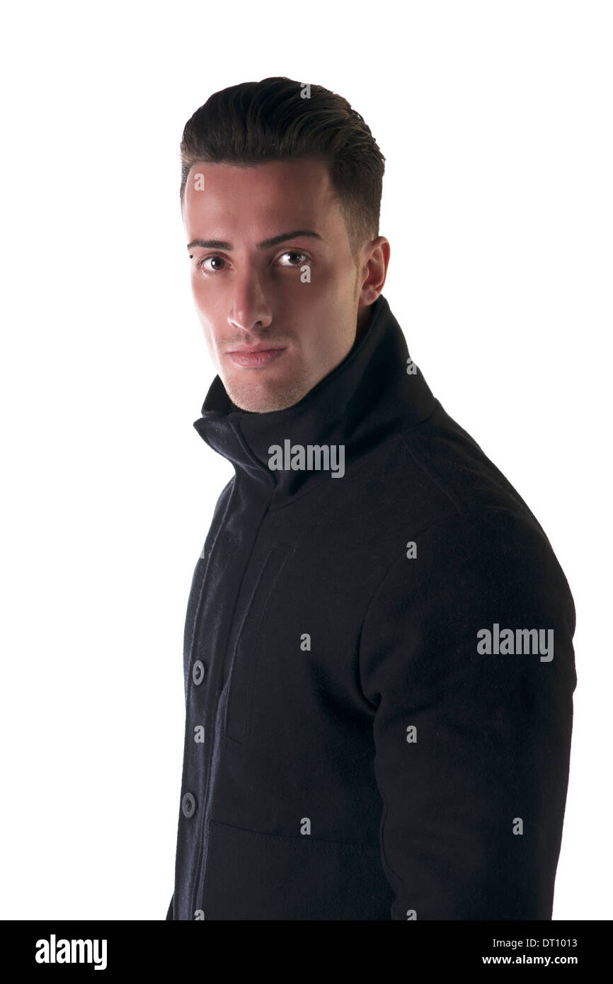 Man standing coat profile hi-res stock photography and images - Alamy