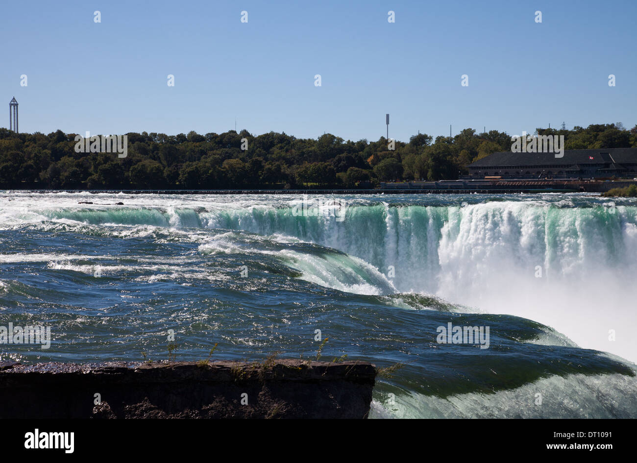 The top or edge of Horseshoe Falls as seen from Terrapin Point on Goat ...