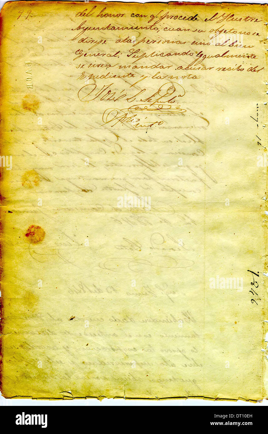 The Espediente document of Samuel Carpenter and Associates, dated 1846 ...